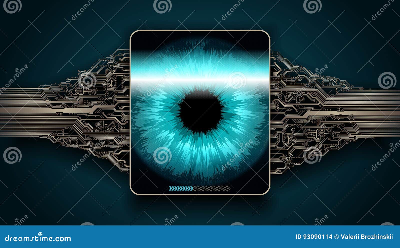 The Scanning System of the Retina, Biometric Security Devices Stock ...
