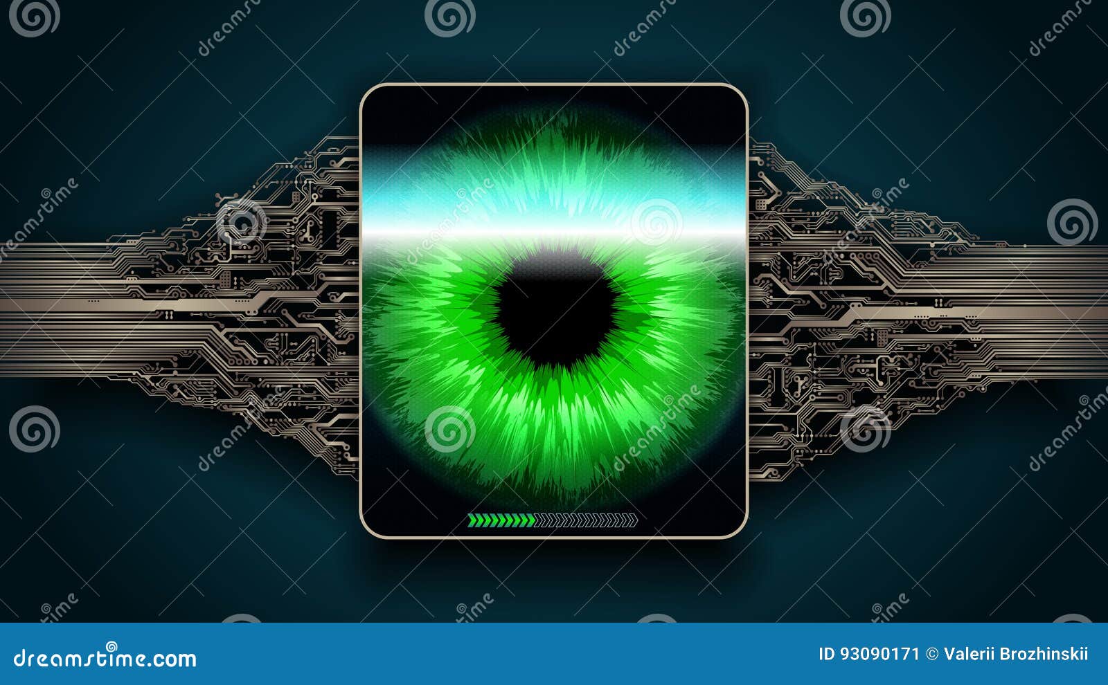 The Scanning System of the Retina, Biometric Security Devices Stock ...