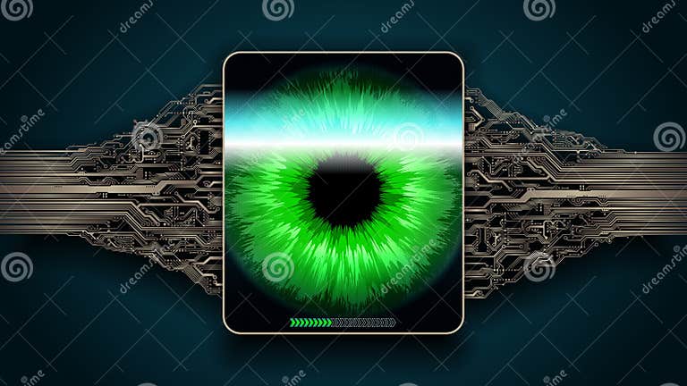 The Scanning System of the Retina, Biometric Security Devices Stock ...