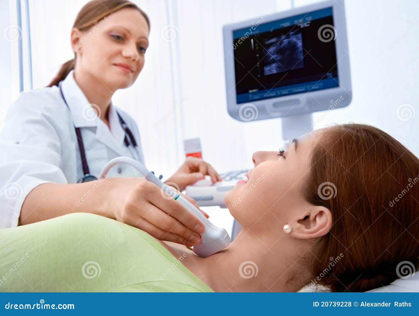 Scanning of a thyroid stock photo. Image of disease, help - 20739228