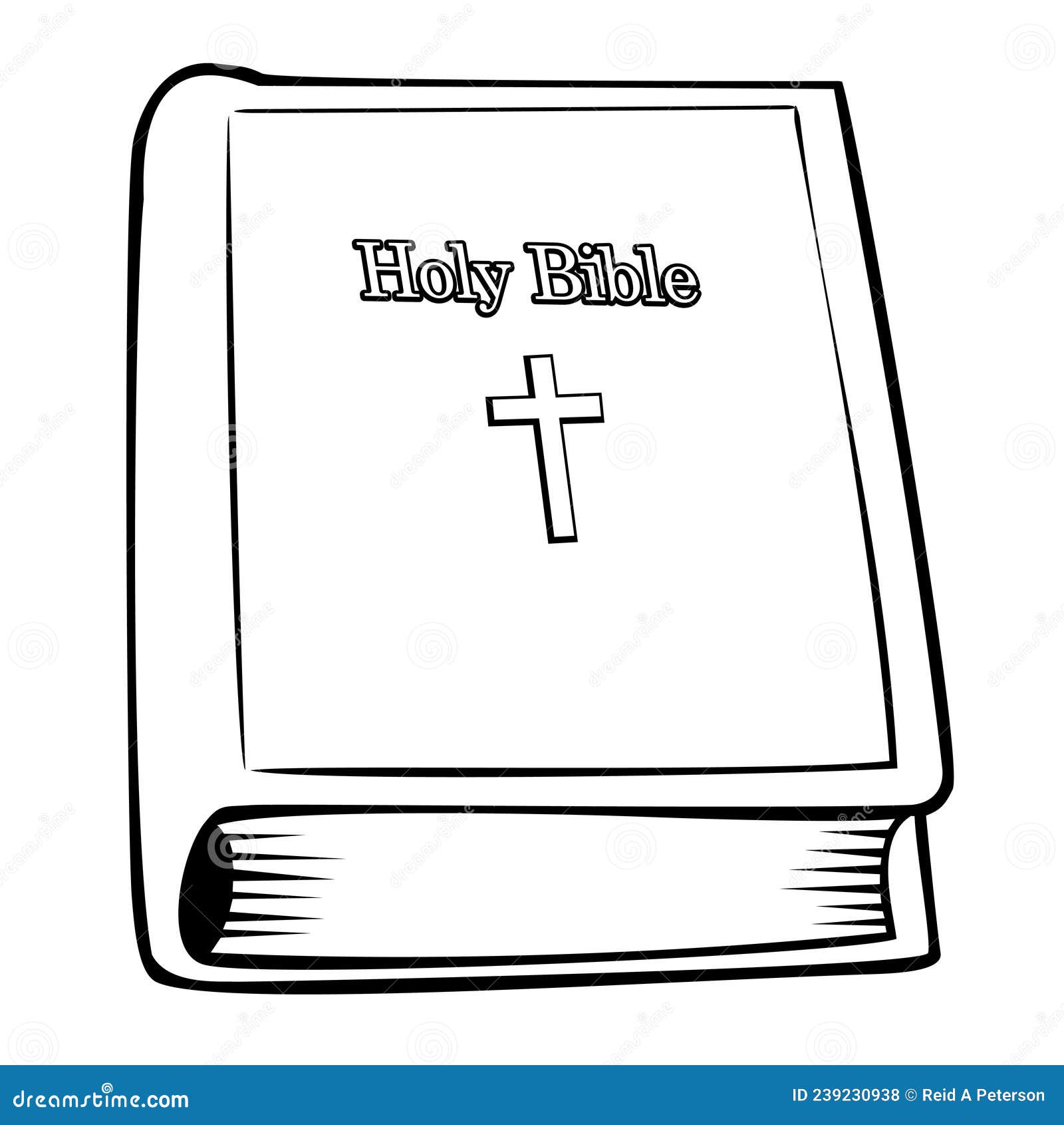 Holy Bible Book Scripture Word Volume Cross Stock Illustration ...
