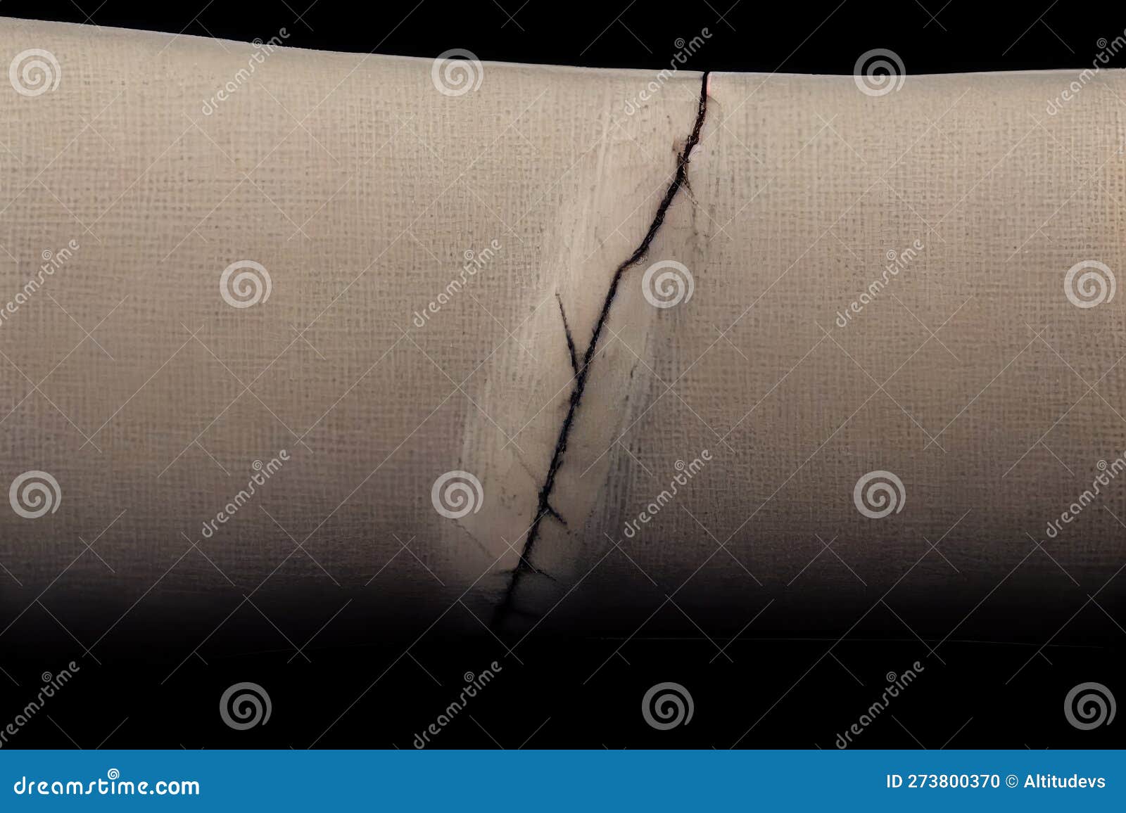 Scar on Arm, with Visible Stitch Marks and Fading Stock Illustration ...