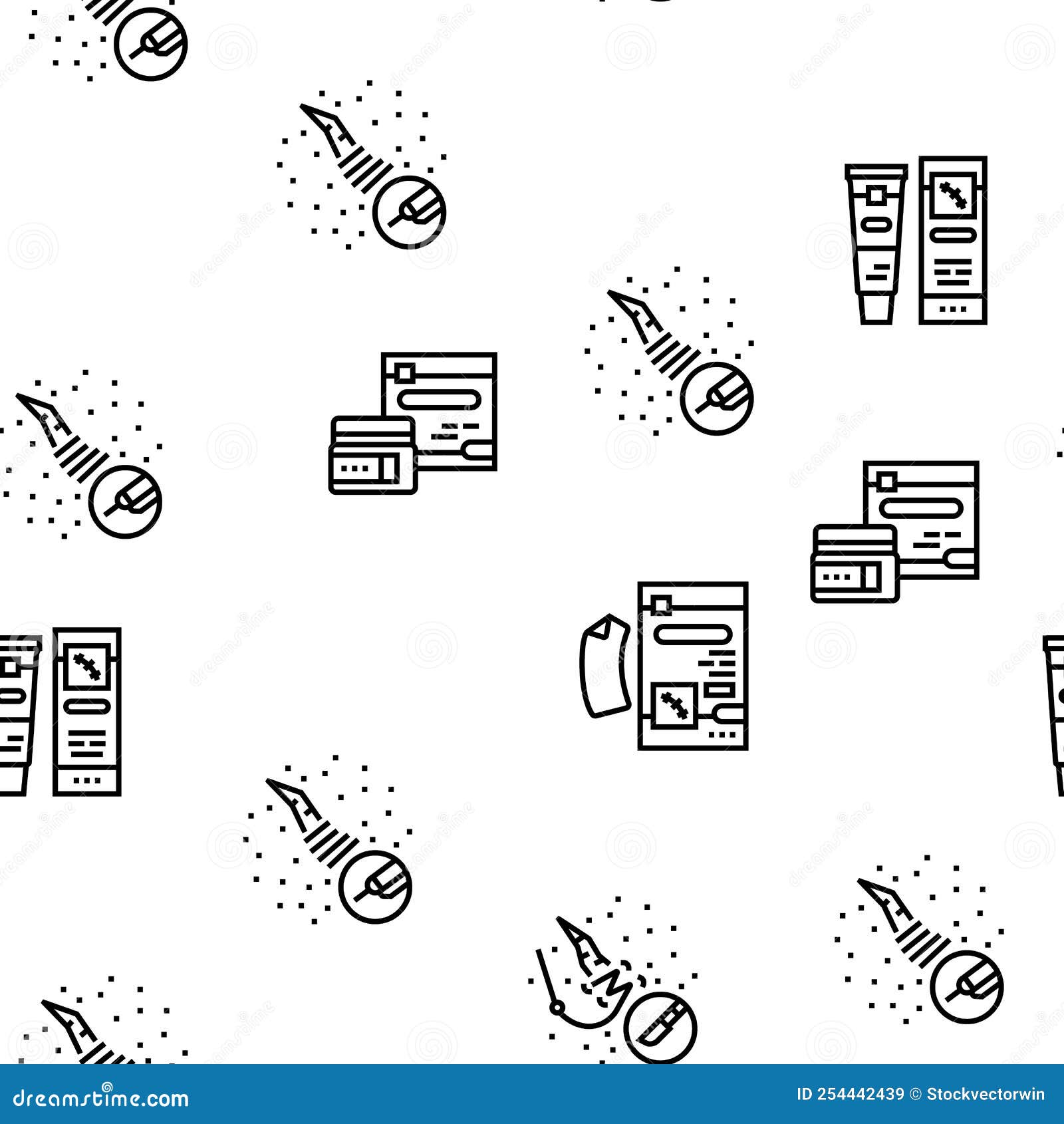 Scar after Trauma or Surgery Vector Seamless Pattern Stock Vector ...