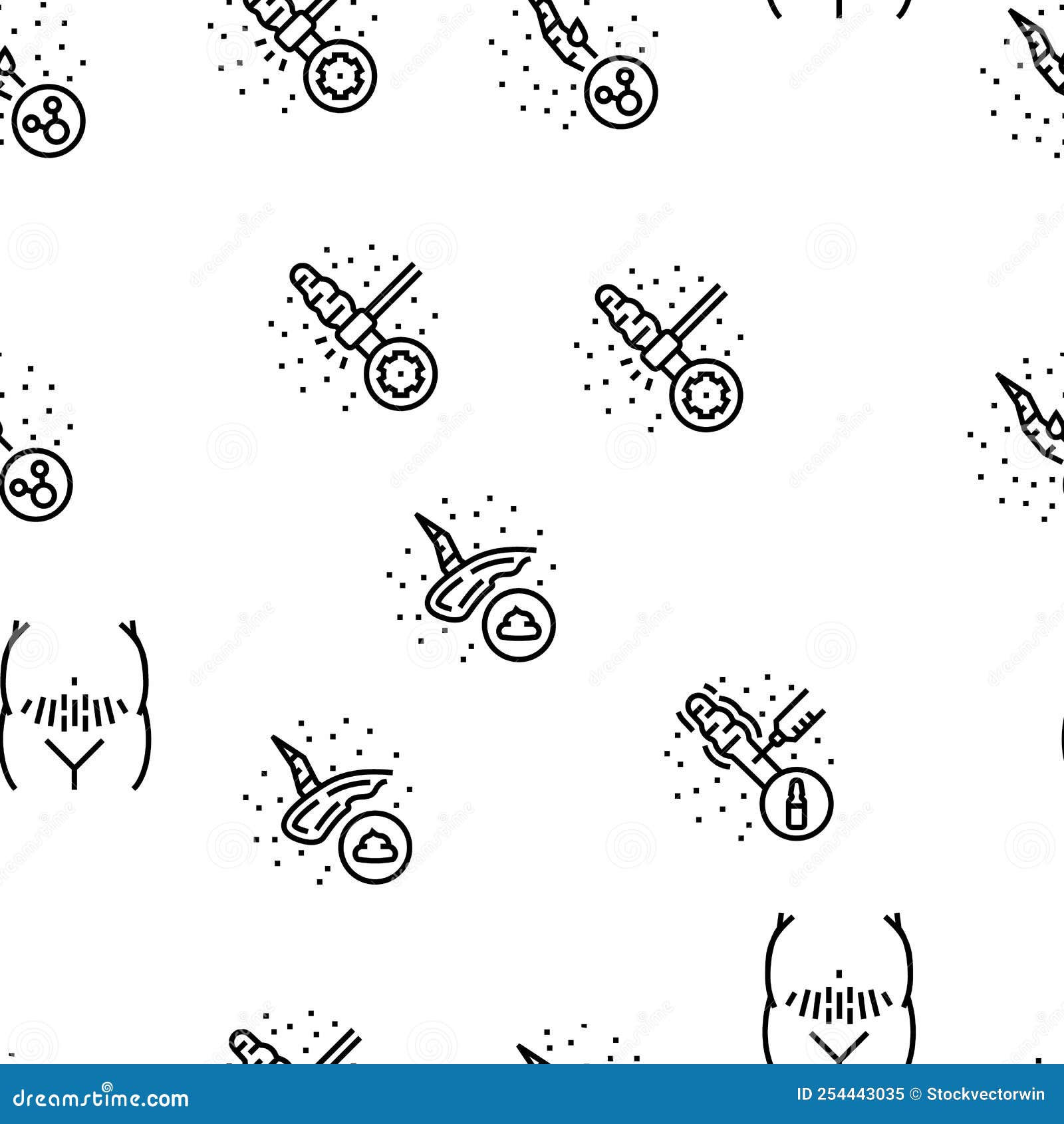 Scar after Trauma or Surgery Vector Seamless Pattern Stock Vector ...