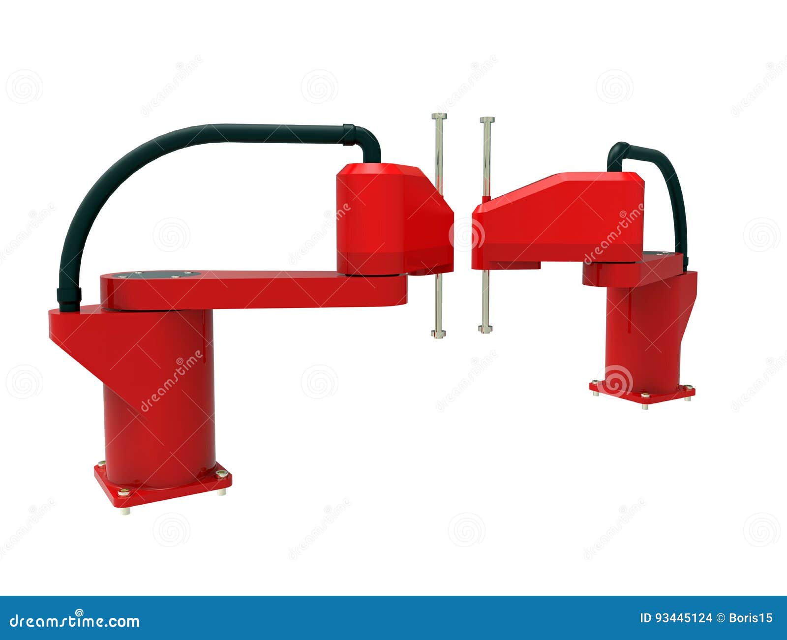 SCARA robots 3d render stock illustration. Illustration of selective ...