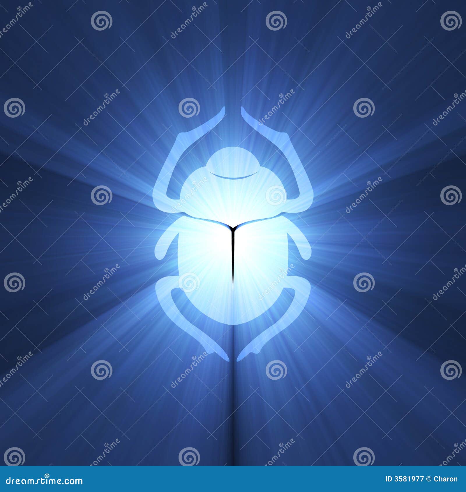 Scarab Beetle Egyptian Symbol Light Flare Stock Illustration ...