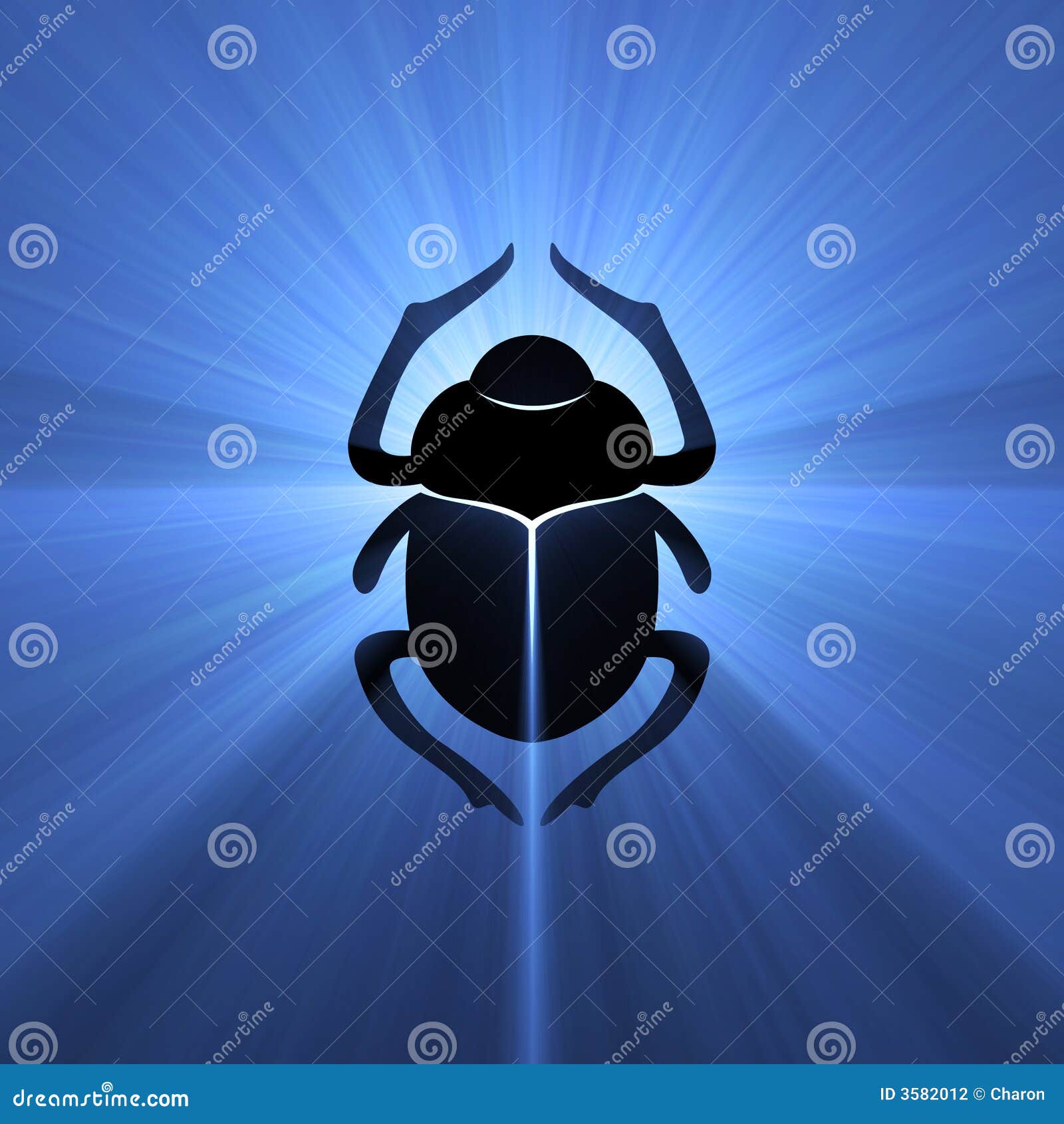 Scarab Beetle Egyptian Symbol Light Flare Stock Photography - Image ...
