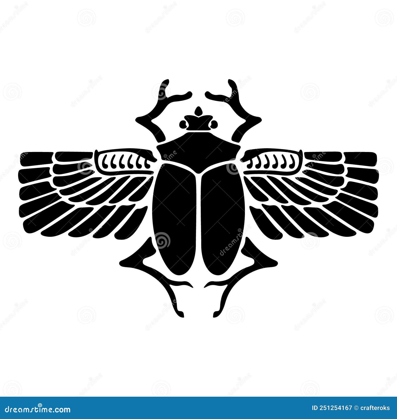 Scarab Egyptian Symbol EPS Vector File Stock Illustration ...