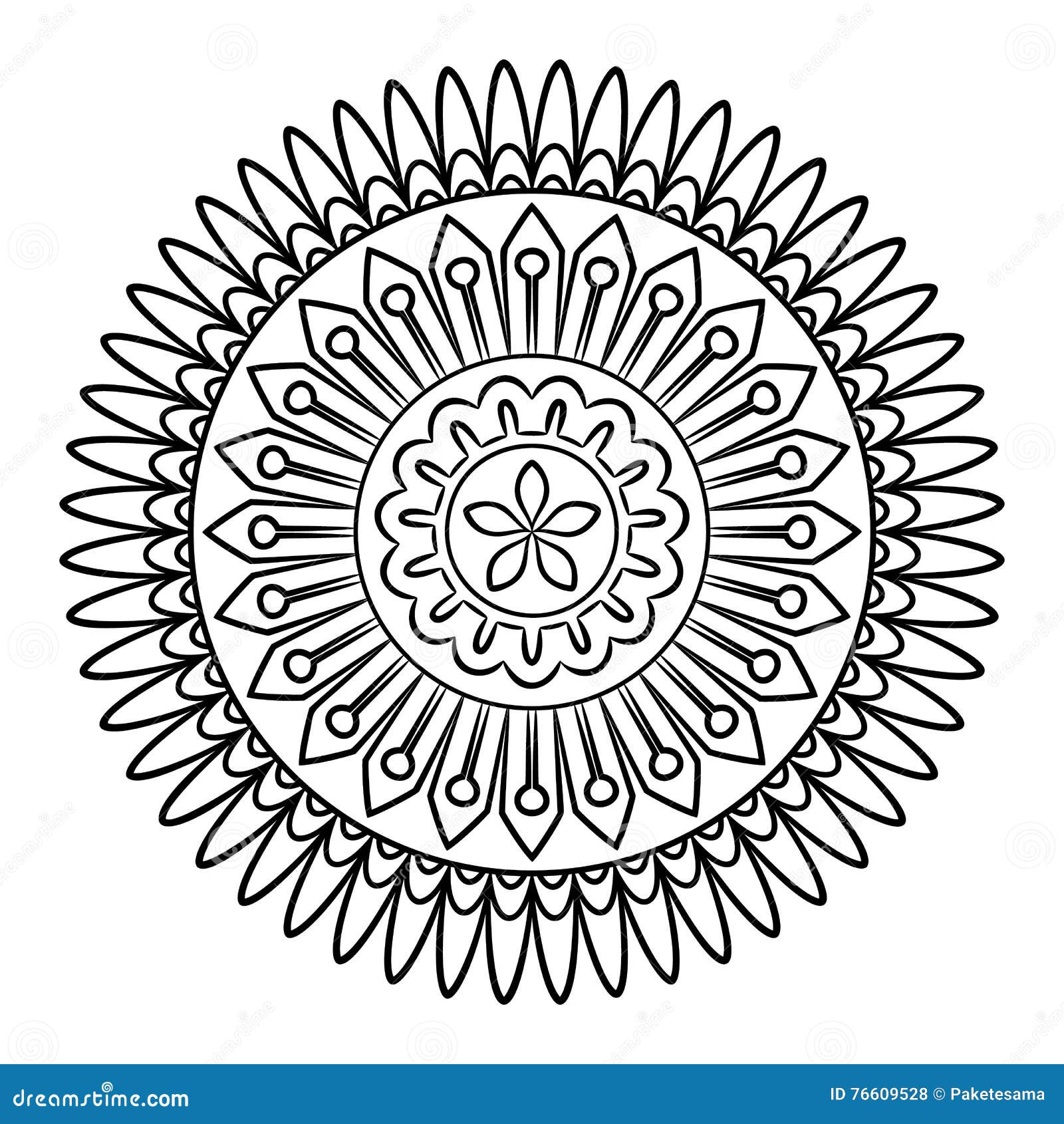 Scarabocchio Mandala Coloring Page Illustrazione Vettoriale ...