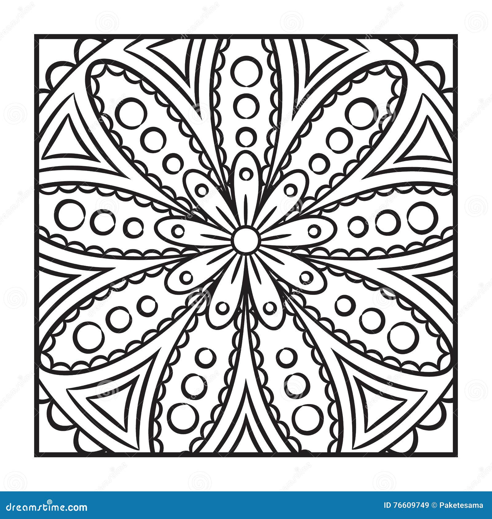 Scarabocchio Mandala Coloring Page Illustrazione Vettoriale ...