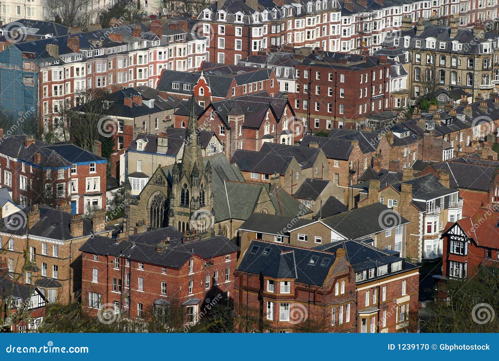 Scarbrough from Olivers Mount 2 Stock Photo - Image of buildings, town ...
