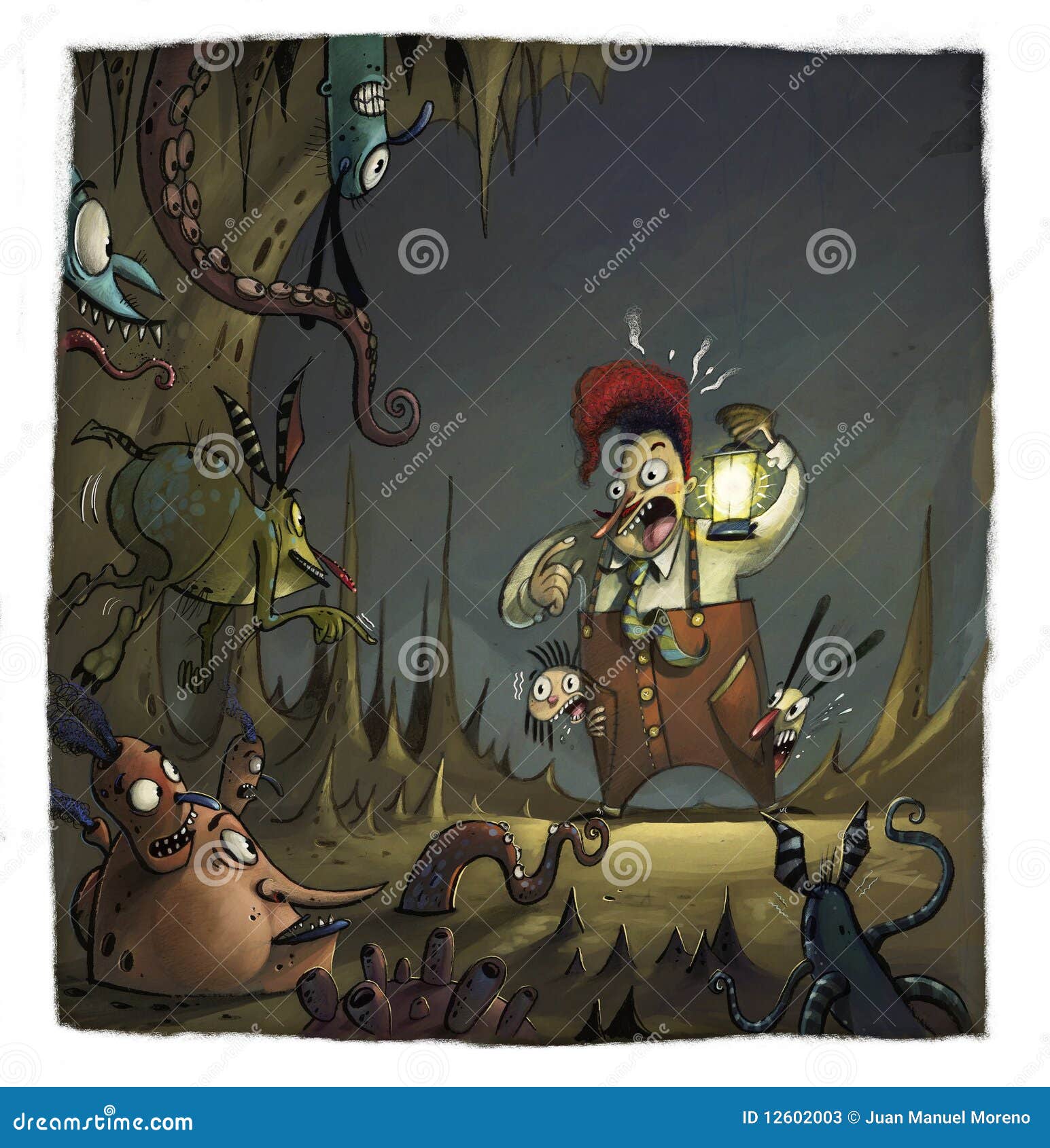 Scare stock illustration. Illustration of dark, cave - 12602003