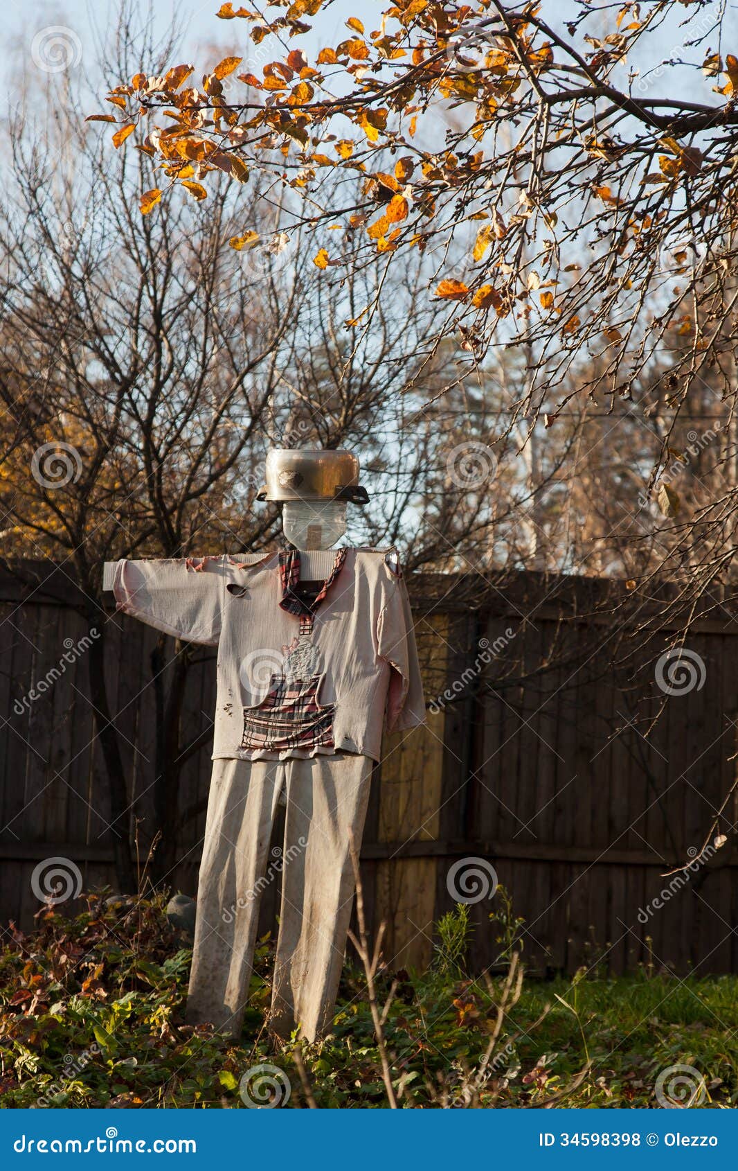Scarecrow for the birds stock photo. Image of face, november - 34598398