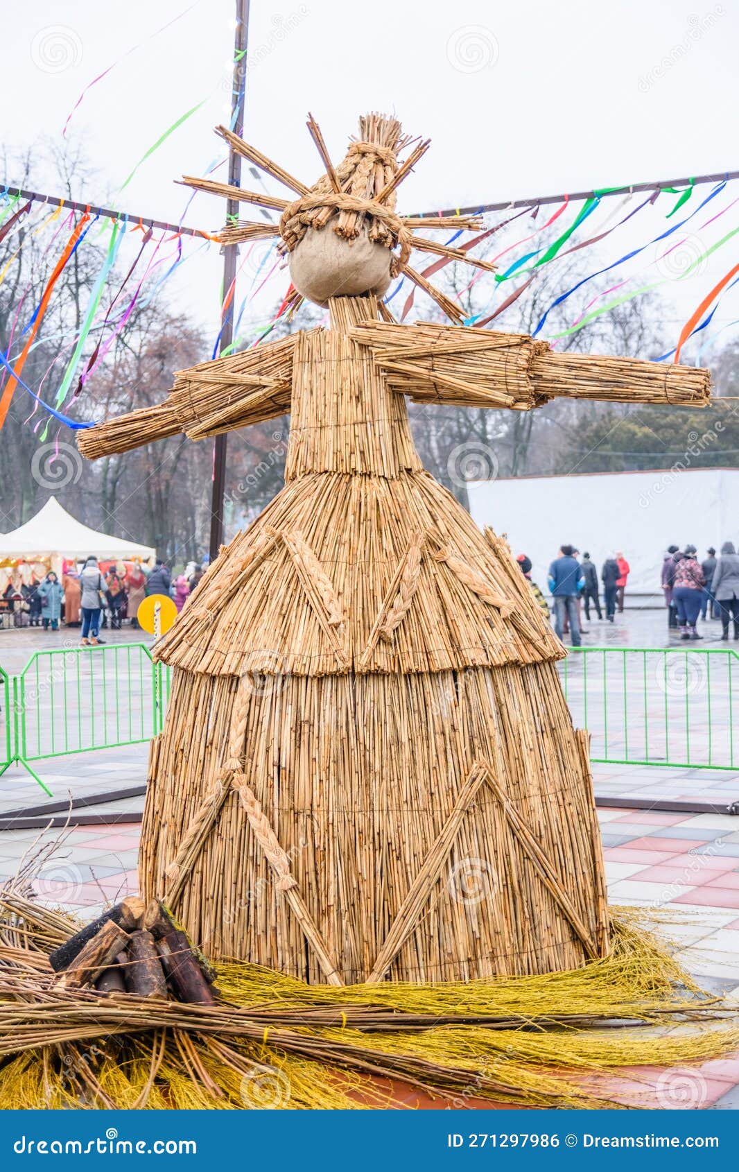 Scarecrow in a City Park on Pancake Week Stock Photo - Image of garb ...