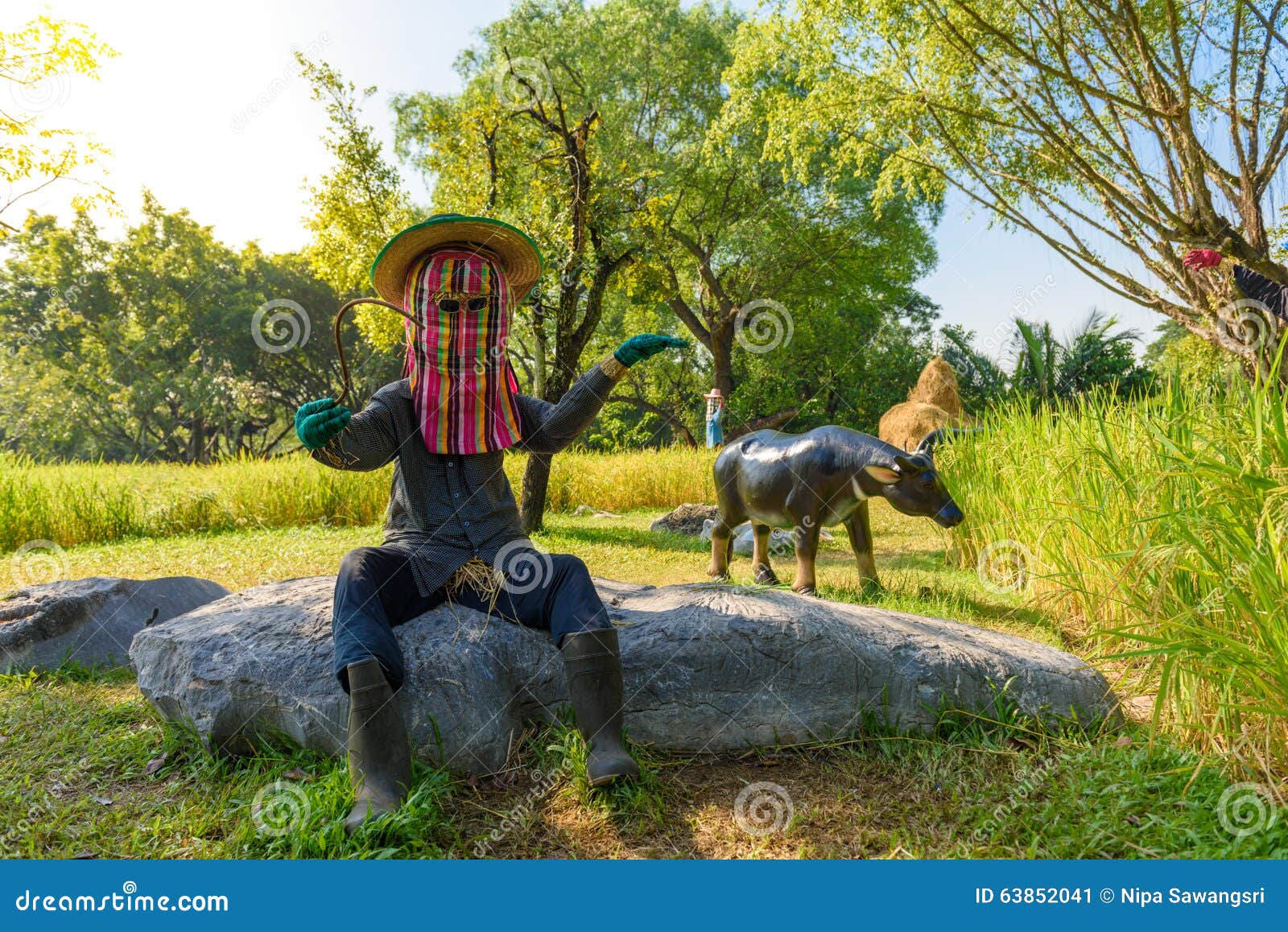 Scarecrow in the field stock image. Image of scarecrow - 63852041