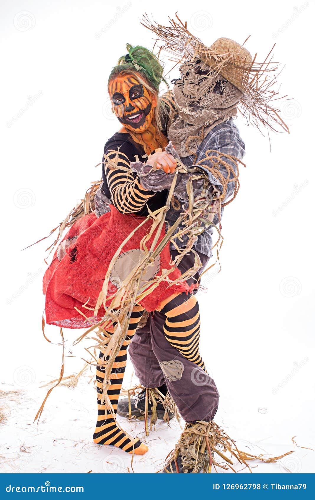 Dancing scarecrow stock photo. Image of creepy, funny - 126962798