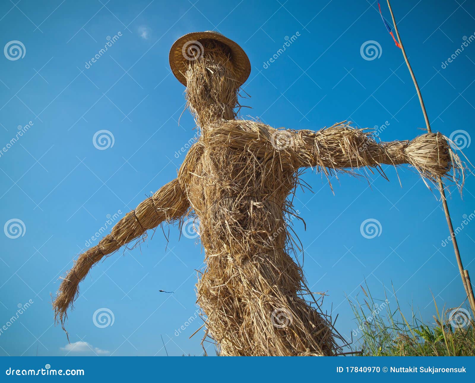Scarecrow made of straw stock photo. Image of guard, agriculture - 17840970