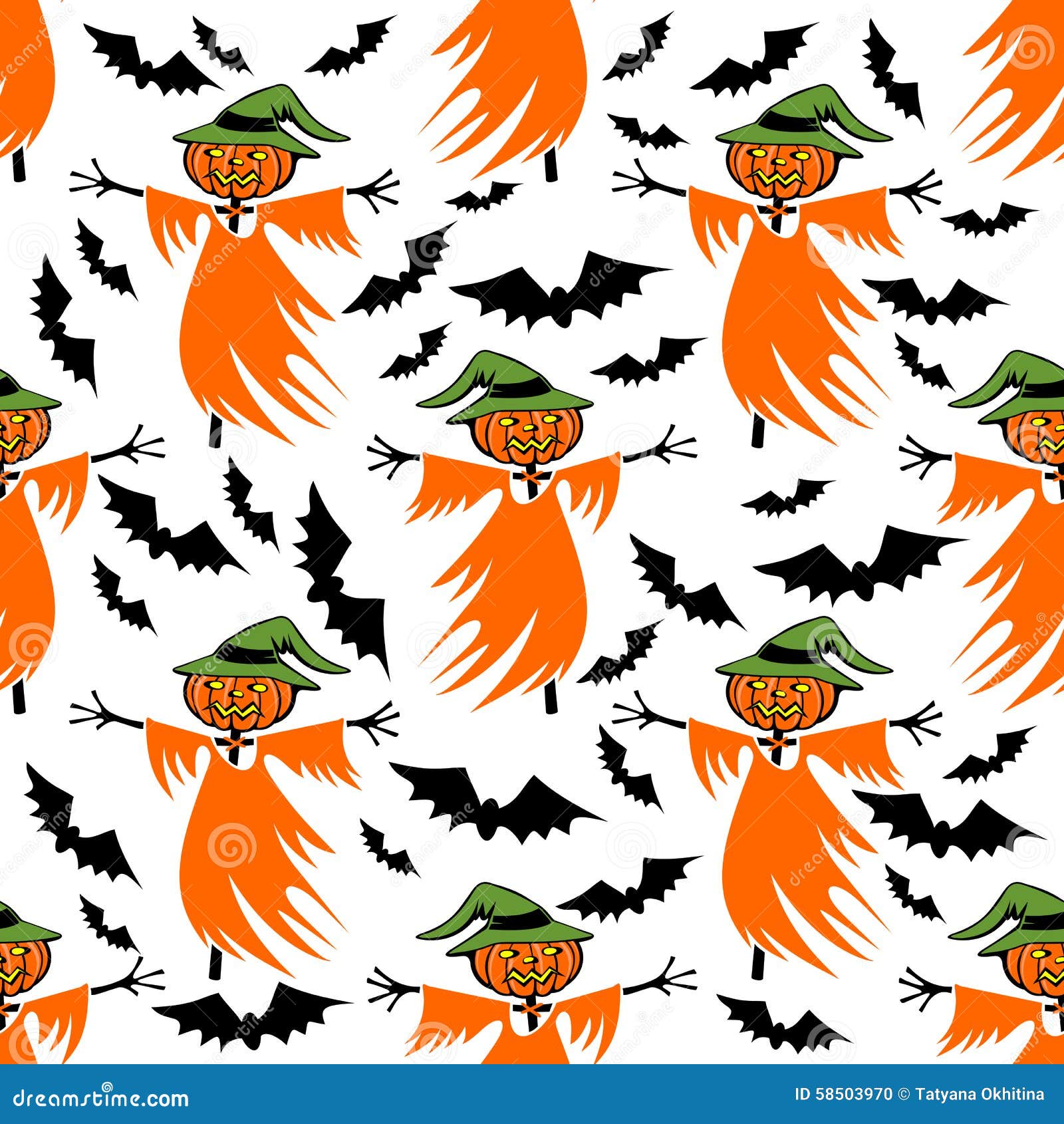 Scarecrow seamless pattern stock vector. Illustration of stylized ...