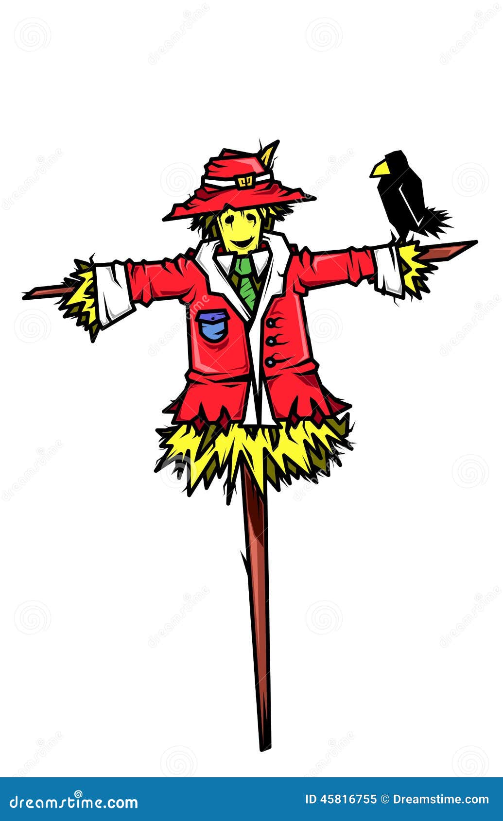 Scarecrow stock illustration. Illustration of grin, food - 45816755
