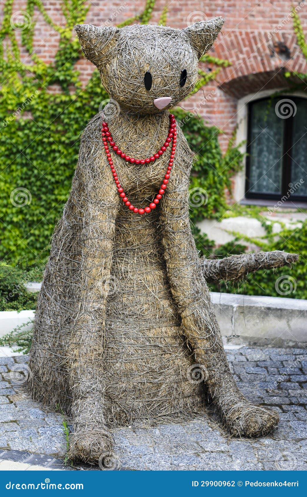 Scarecrow of Straw in the Form of a Cat Stock Photo - Image of grass ...
