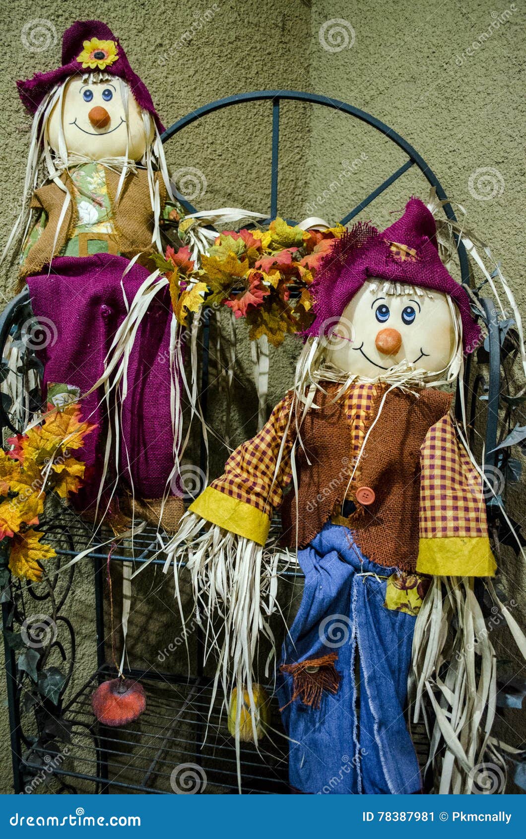 Scarecrows for Fall stock image. Image of colorful, displays - 78387981