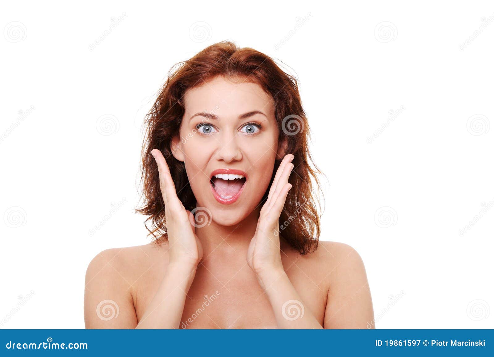 Scared stock image. Image of hair, female, bright, facial - 19861597