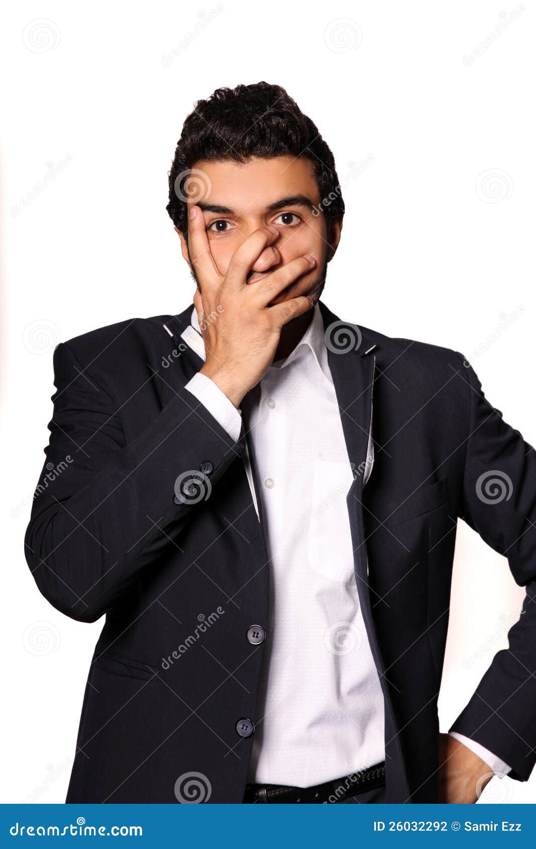 Scared stock photo. Image of studio, waiting, business - 26032292