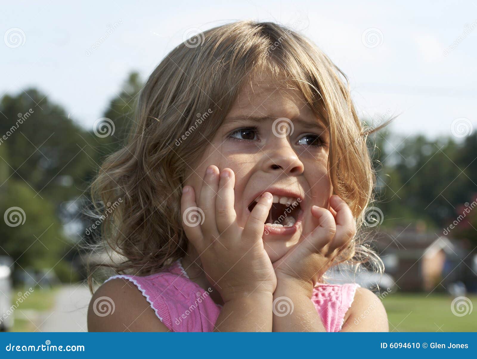 Scared Little Girl Crying