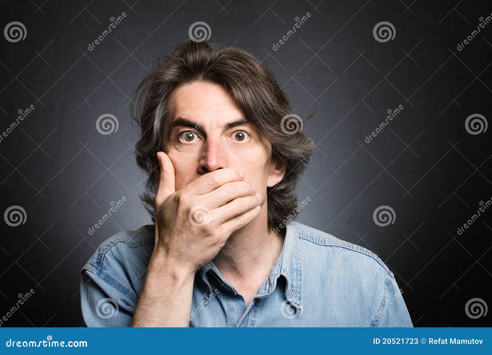 Scared adult man stock image. Image of frightened, looking - 20521723