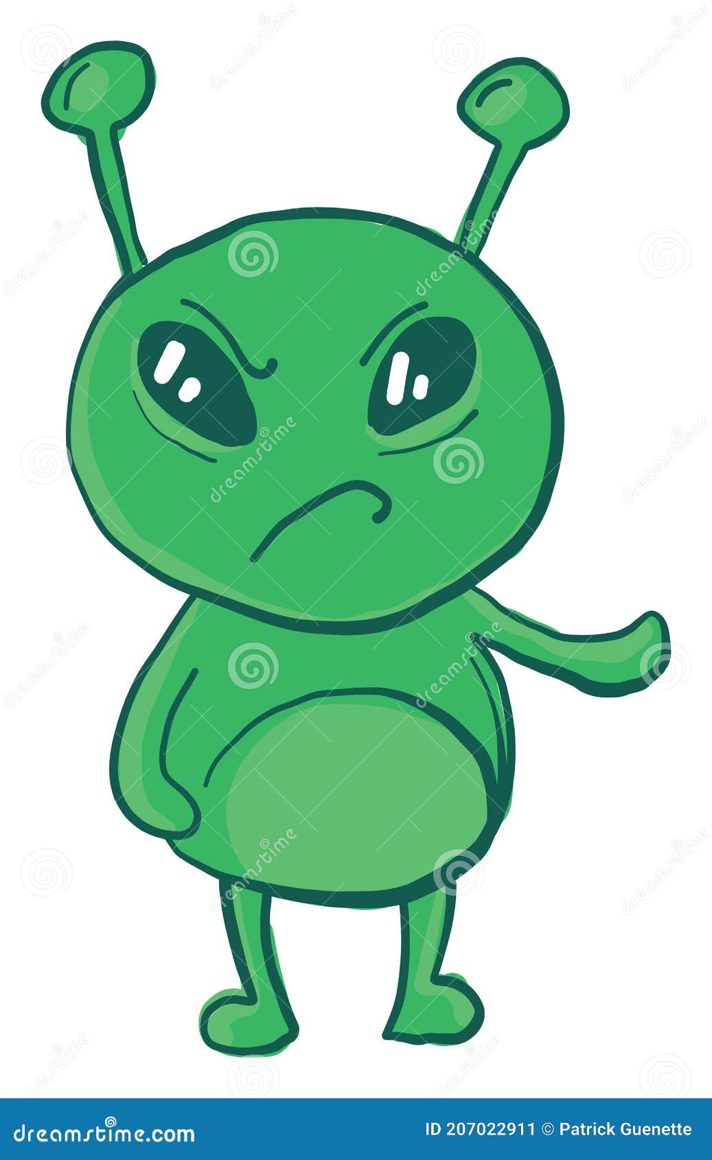 Scared Alien, Illustration, Vector Stock Vector - Illustration of ...