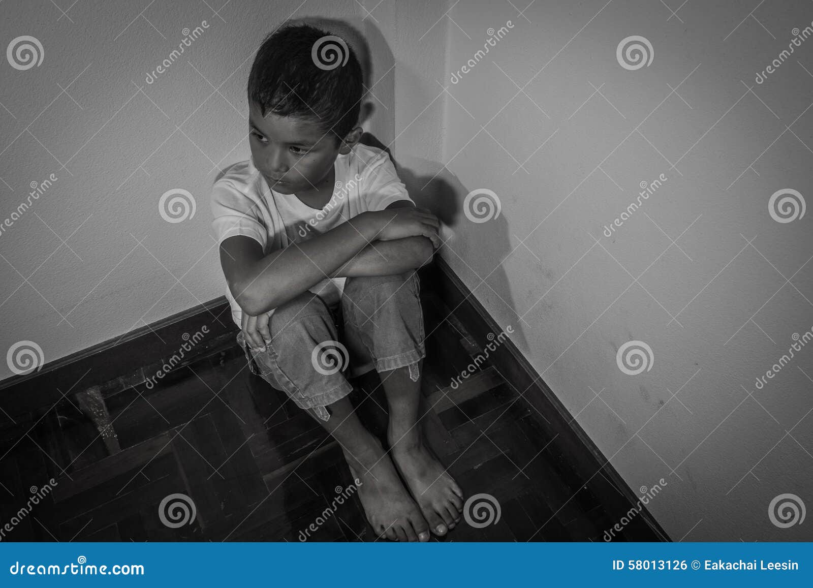 Scared and alone stock photo. Image of abuse, fear, difficult - 58013126
