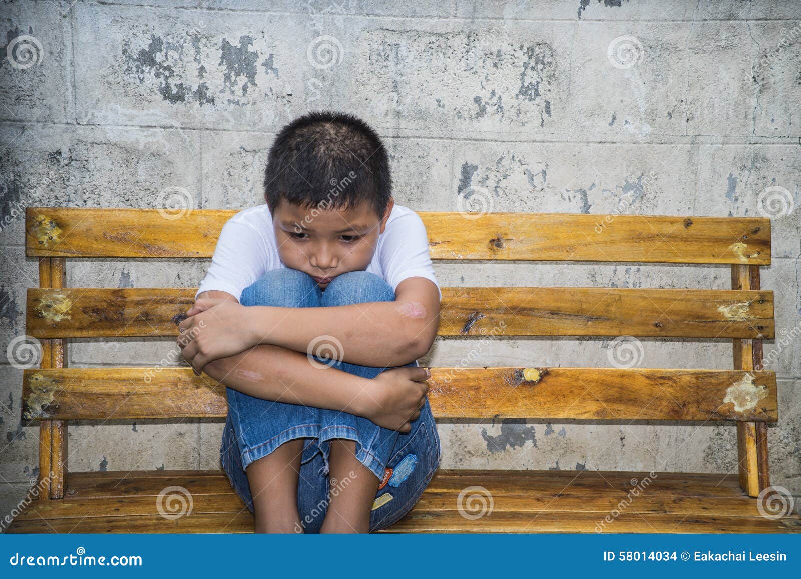 Scared and alone stock photo. Image of abuse, depression - 58014034
