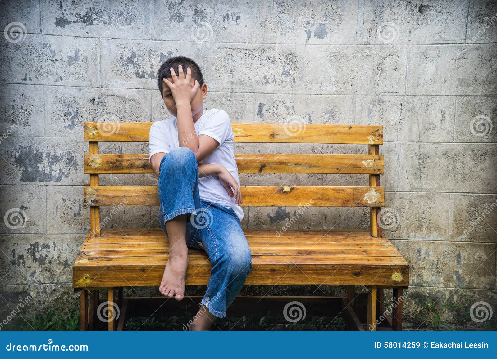 Scared and alone stock image. Image of frightened, alone - 58014259