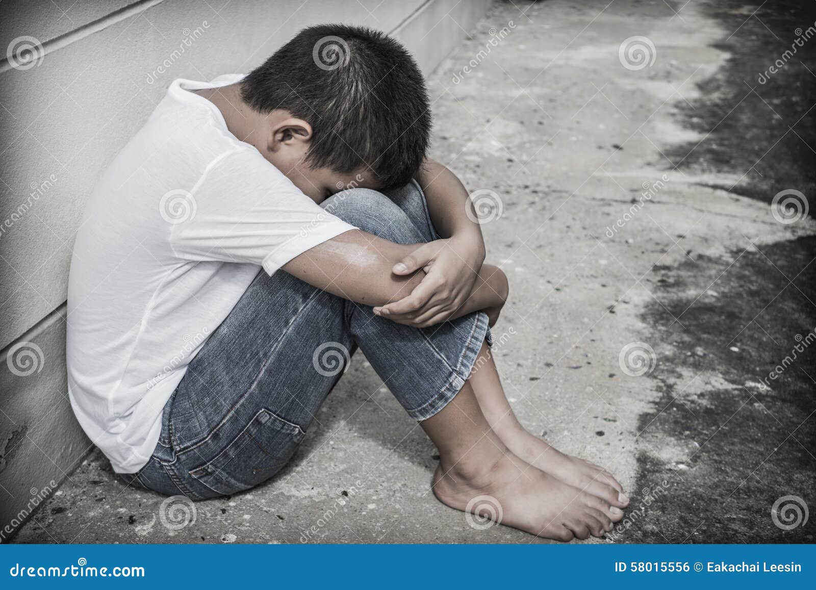 Scared and alone stock photo. Image of alone, loneliness - 58015556