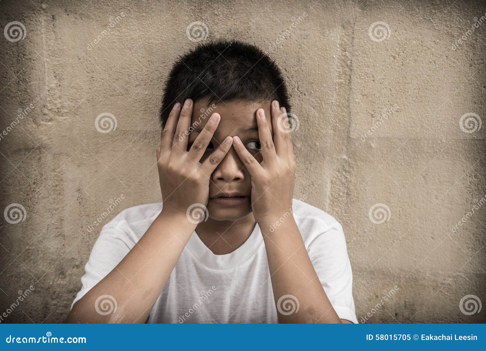 Scared and alone stock image. Image of anger, despair - 58015705