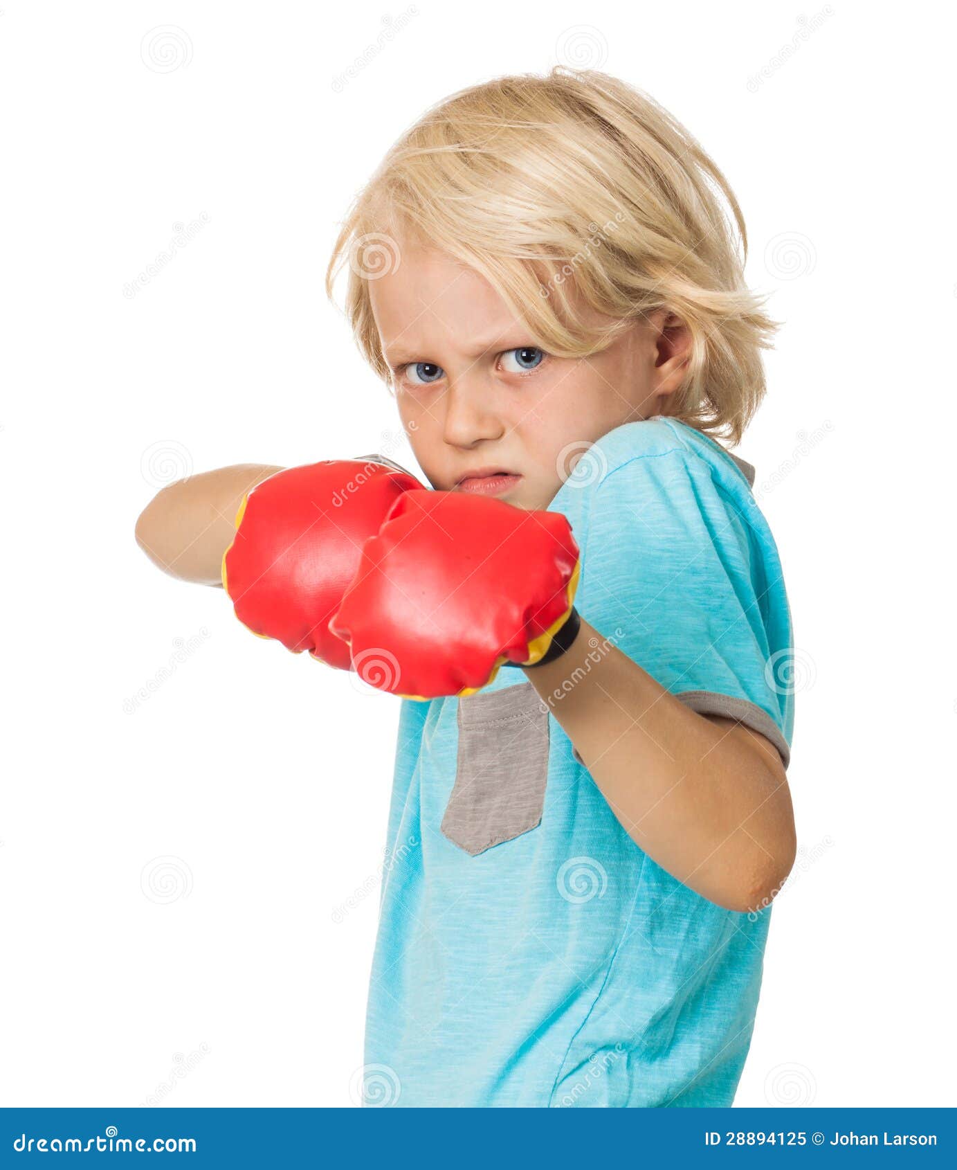 Scared Angry Boy with Boxing Gloves Stock Image - Image of healthy ...