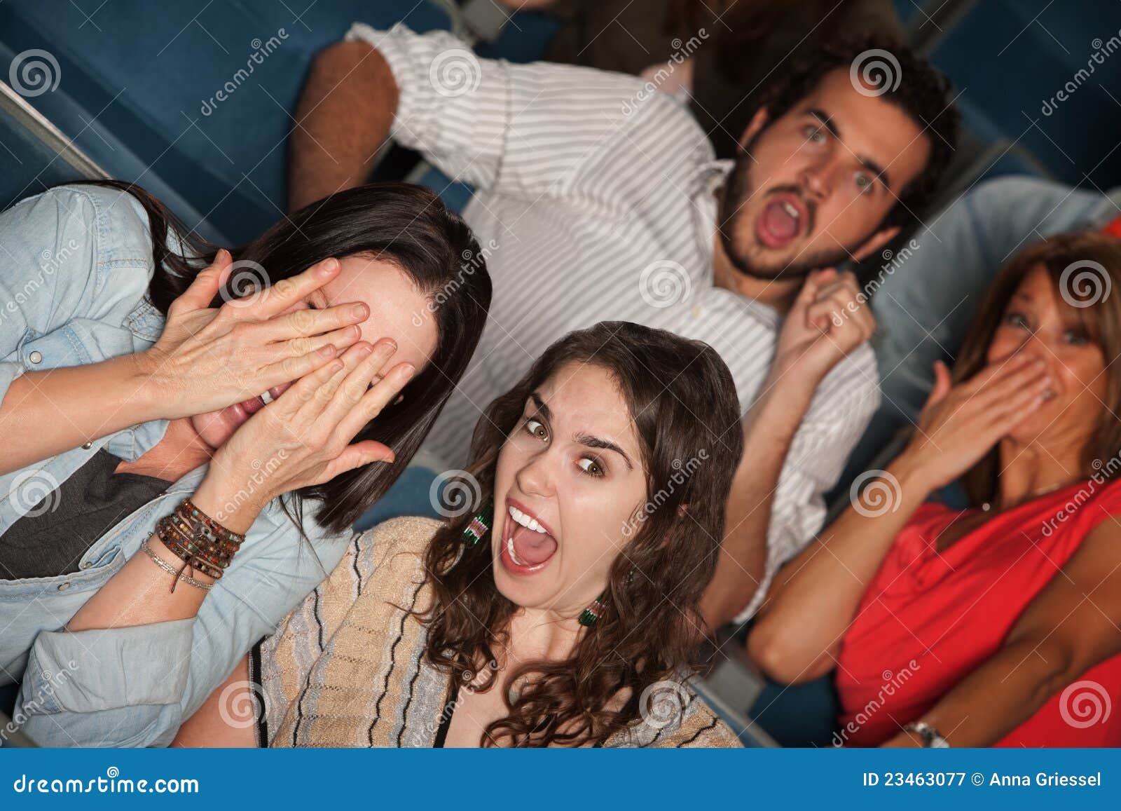 Scared Audience stock image. Image of female, chairs - 23463077