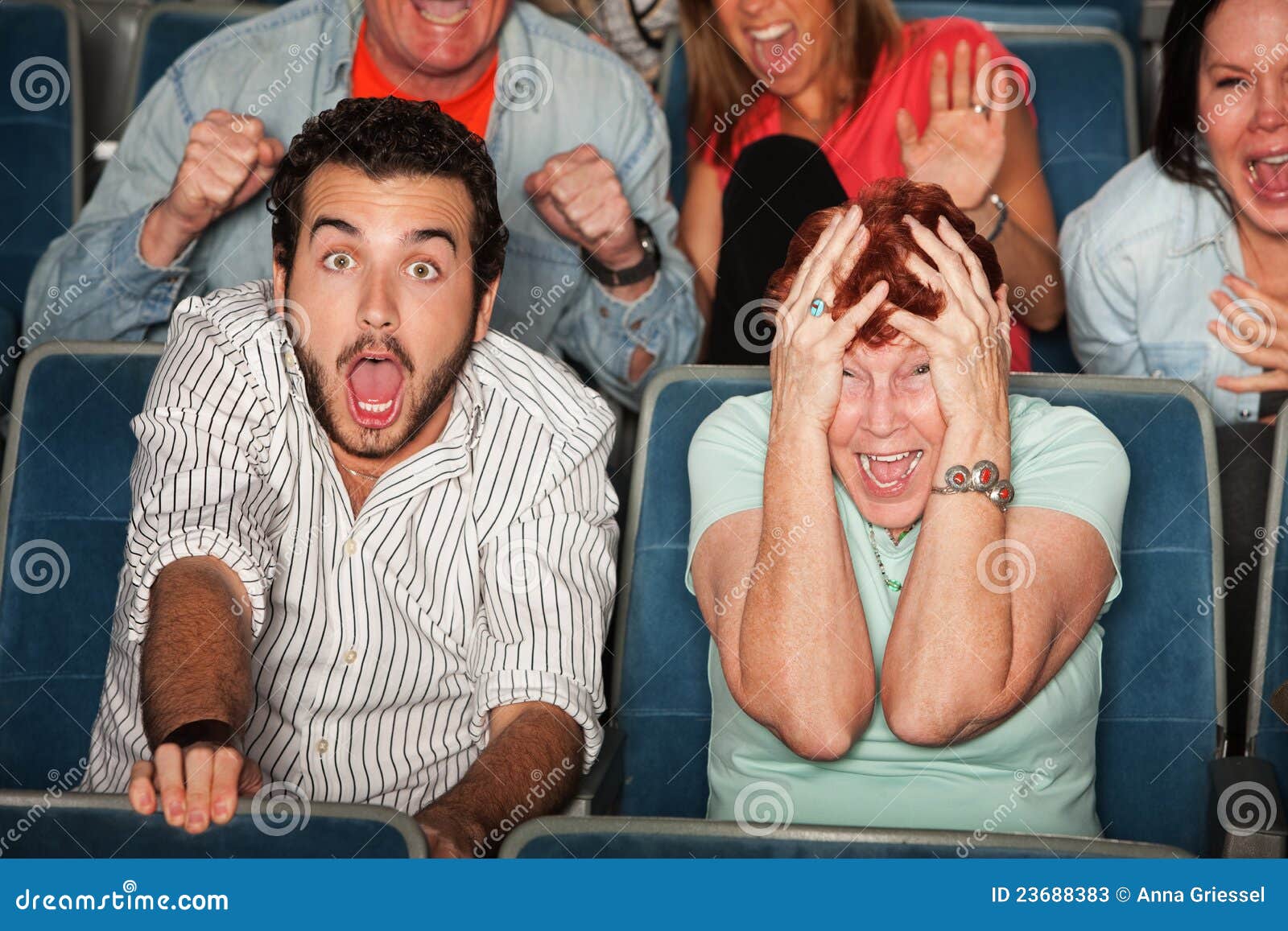 Scared Audience stock image. Image of eyes, scared, emotion - 23688383