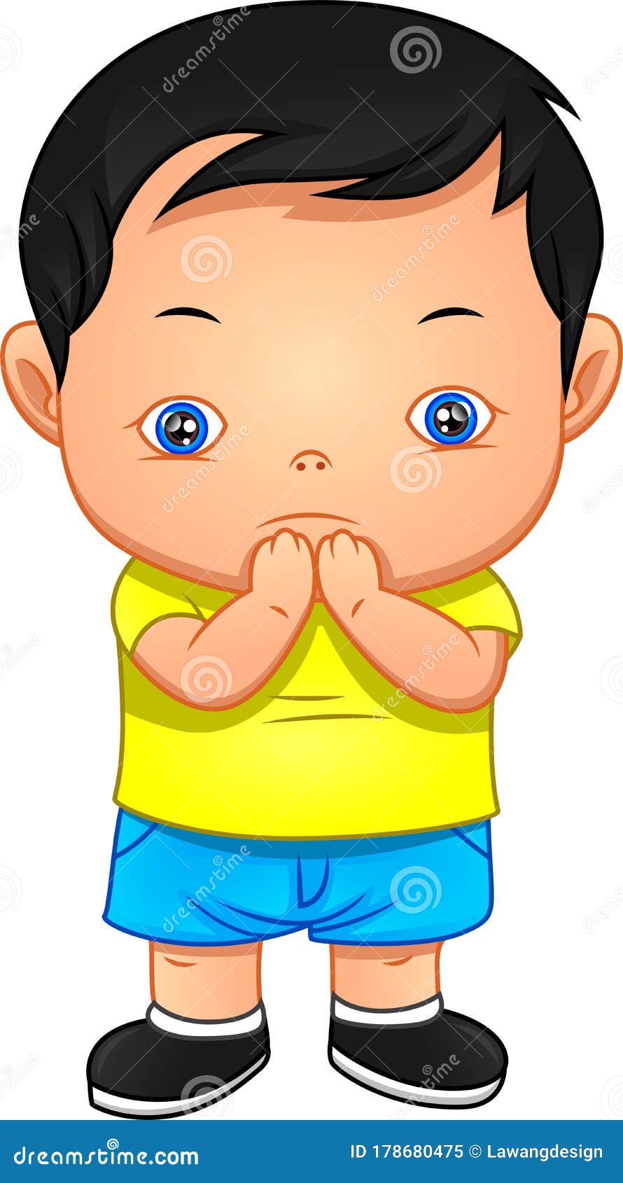 Scared Little Boy Cartoon Stock Illustration | CartoonDealer.com #7248295