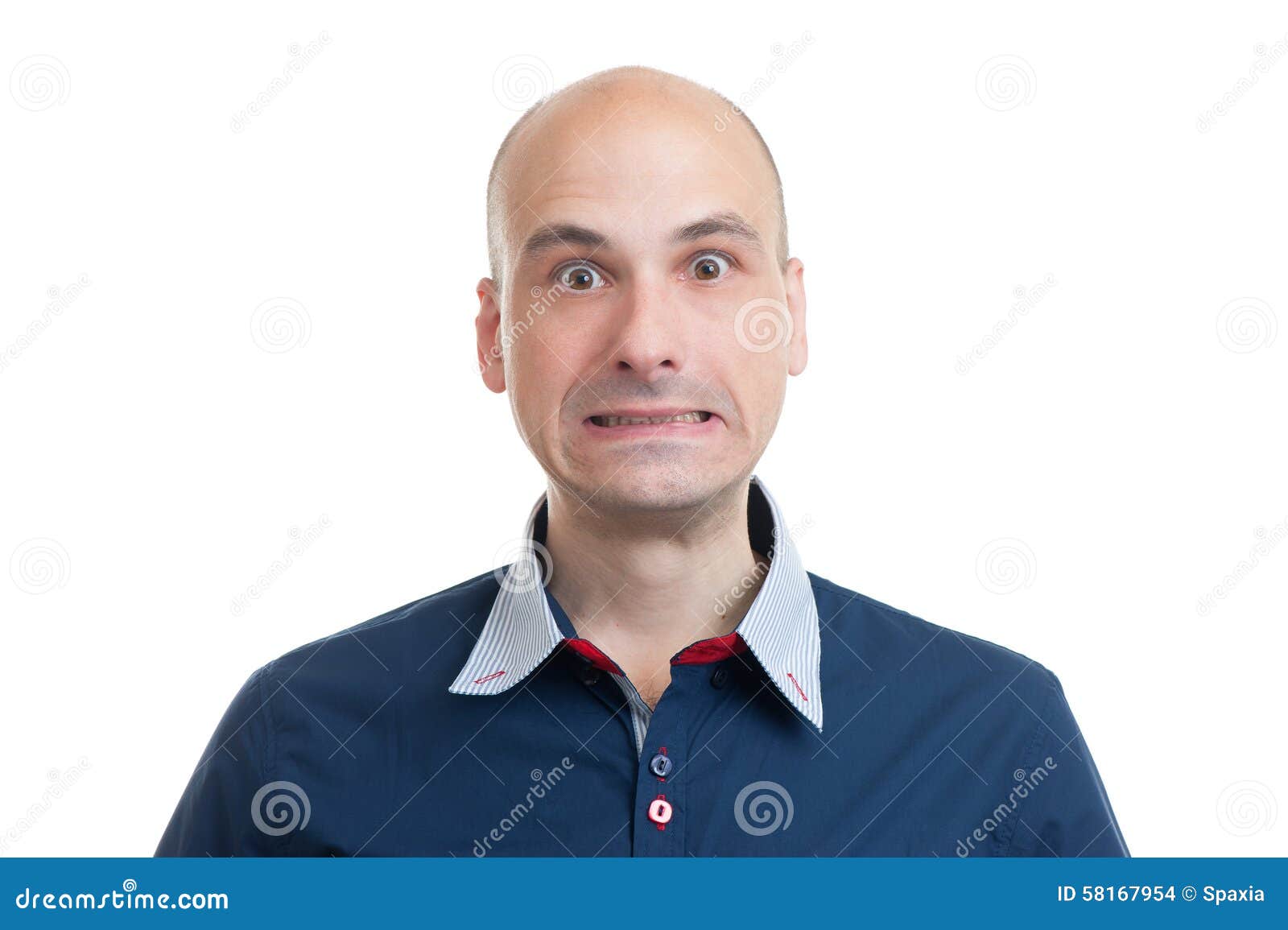 Scared Bald Man Royalty-Free Stock Image | CartoonDealer.com #26364754
