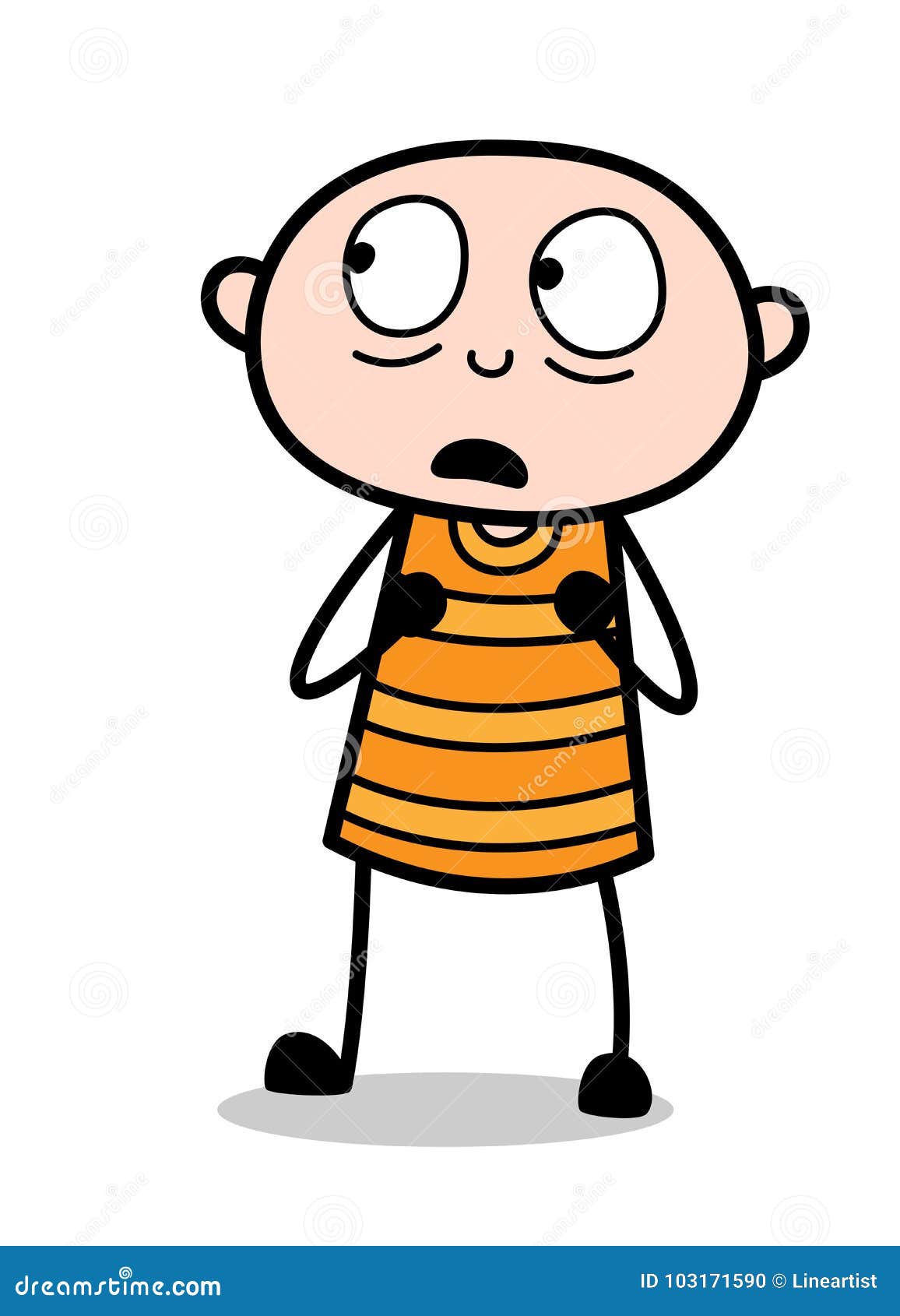 Scared Bald Prisoner Face Expression Stock Photo | CartoonDealer.com ...