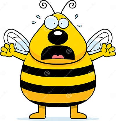 Scared Bee stock vector. Illustration of insect, sweat - 14423373
