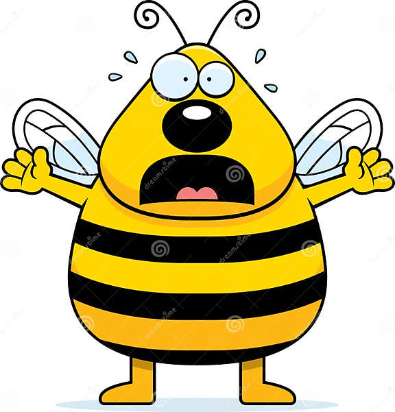 Scared Bee stock vector. Illustration of insect, sweat - 14423373