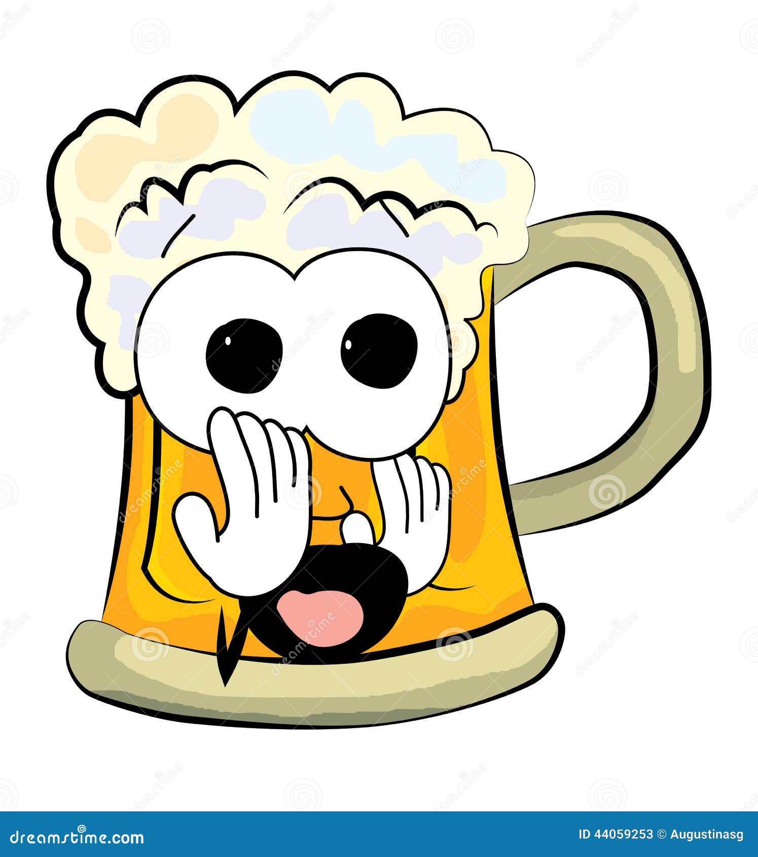 Scared beer cartoon stock illustration. Illustration of fobia - 44059253