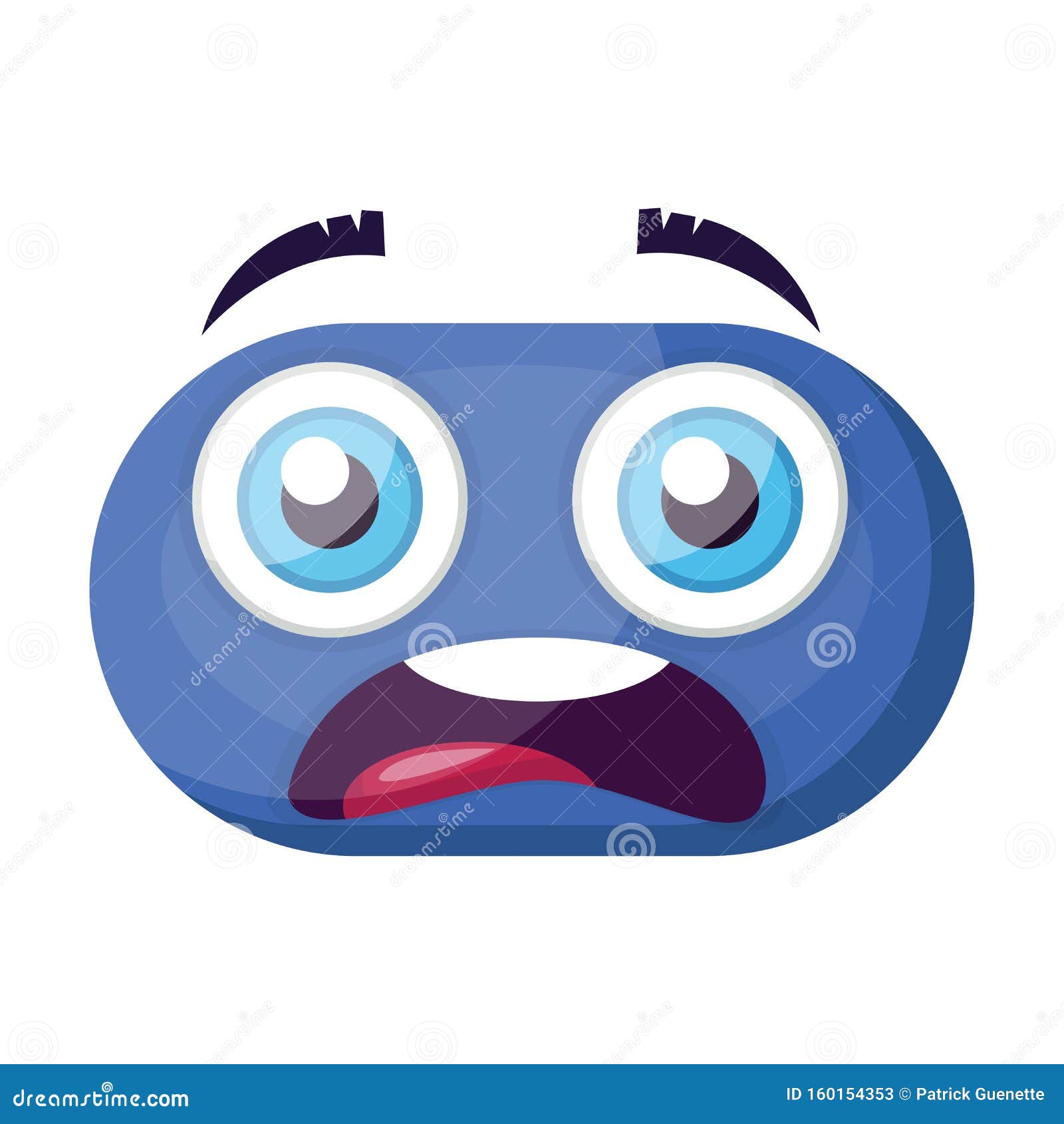Scared Blue Ghost Cartoon. Vector Illustration. | CartoonDealer.com ...
