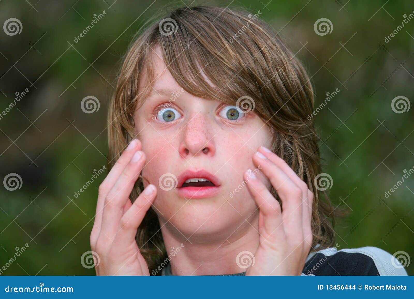 Scared Boy stock photo. Image of surprise, distrust, distant - 13456444