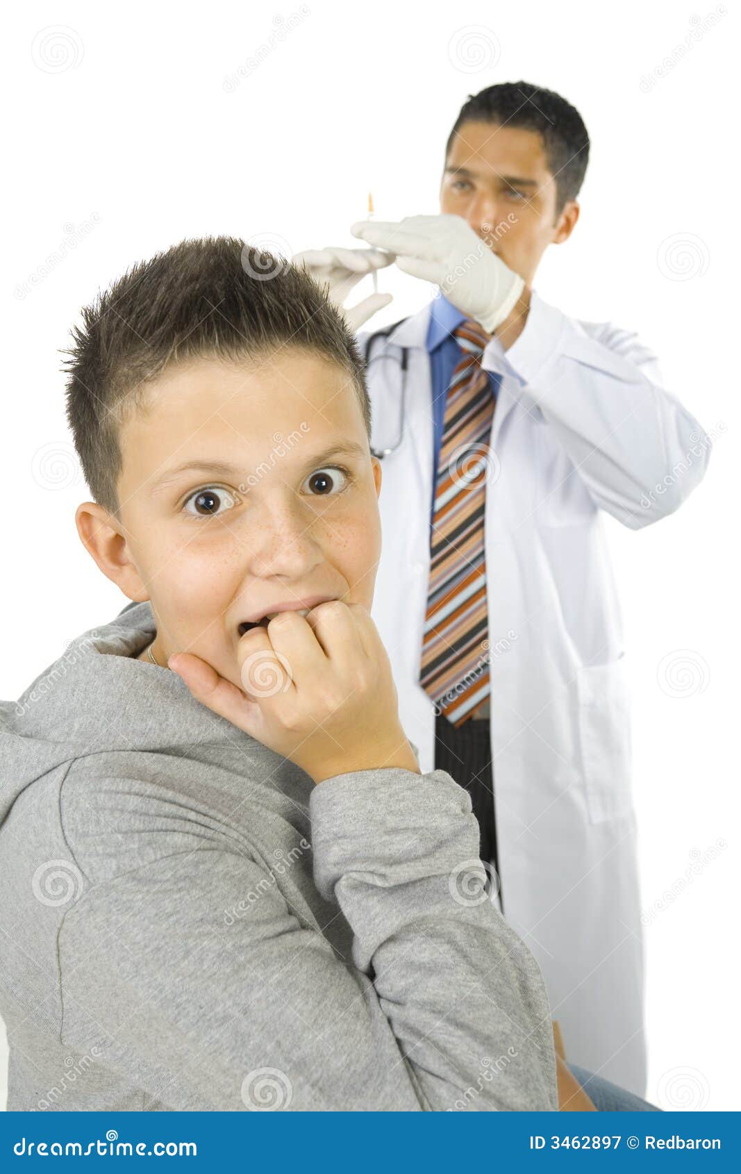 Scared boy stock image. Image of people, medicine, hospital - 3462897