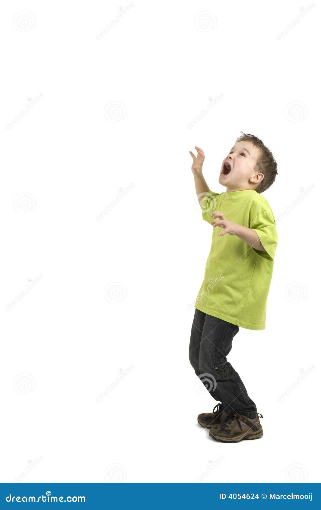 Scared Boy stock photo. Image of face, childhood, hands - 4054624