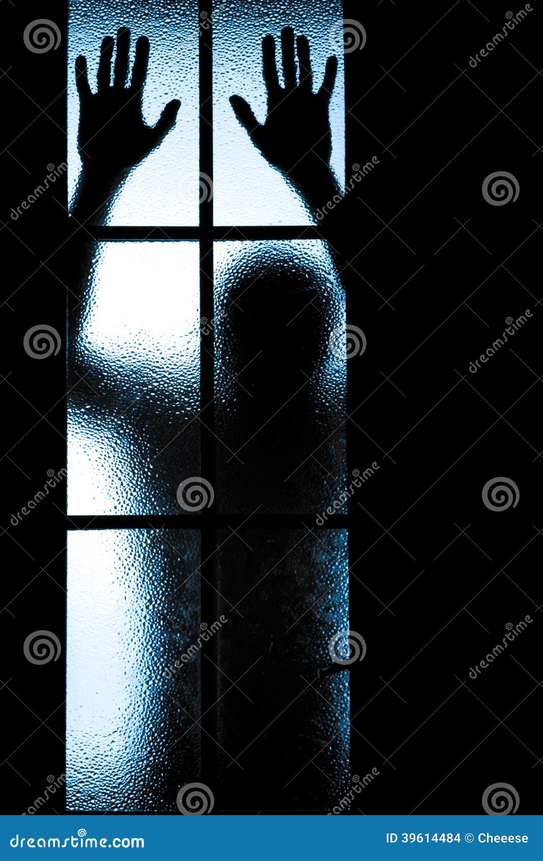 Scared Boy Behind Glass Door Stock Photo - Image of horror, loneliness ...