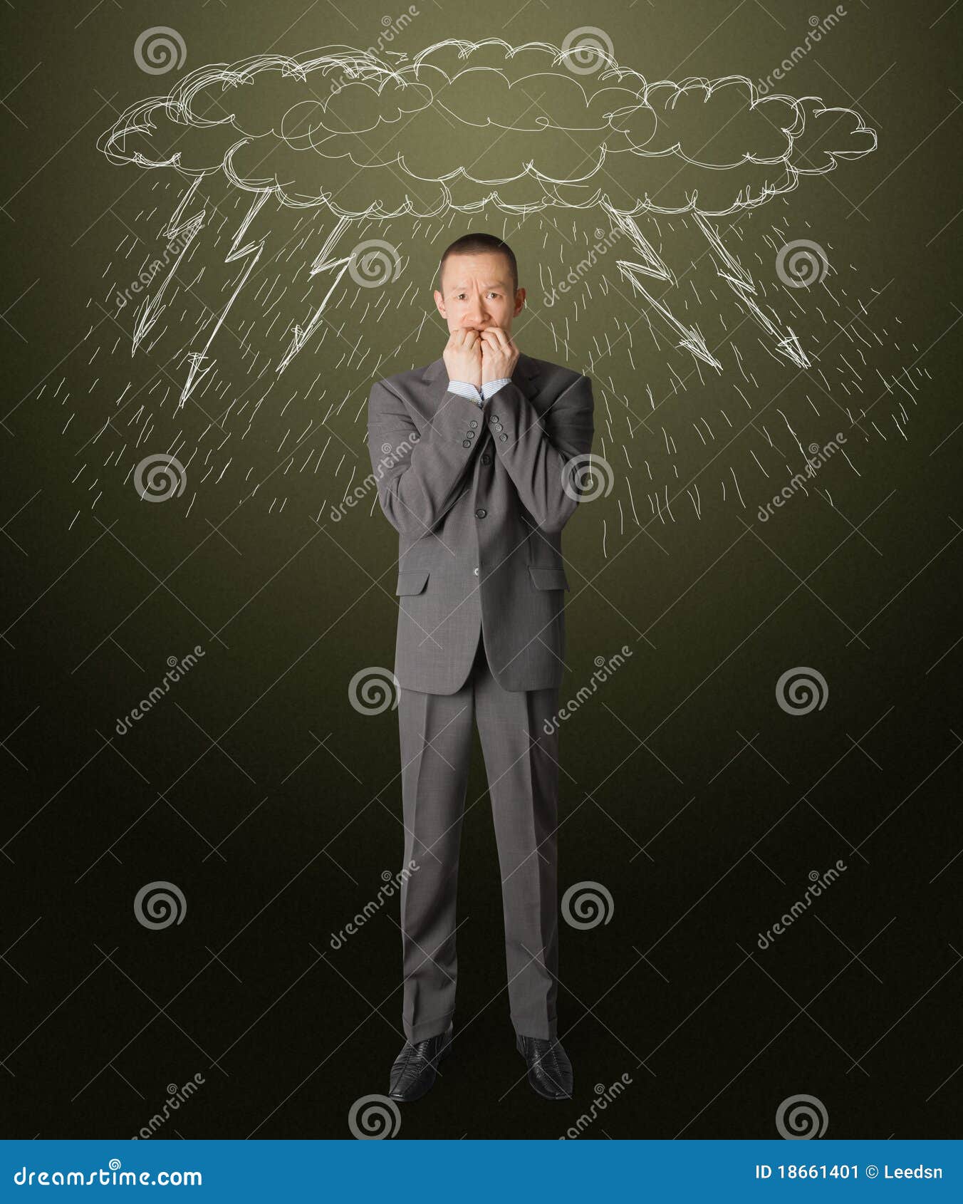 Scared businessman stock image. Image of corporate, career - 18661401